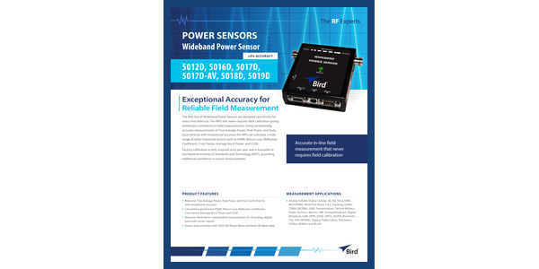 5000 Series Wideband RF Power Sensors | Bird – The RF Experts