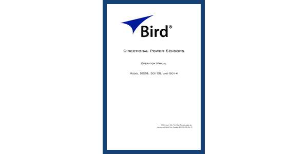 5000 Series Wideband RF Power Sensors | Bird – The RF Experts